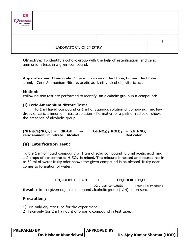 Exp-7 dip | PDF | Ester | Sulfuric Acid