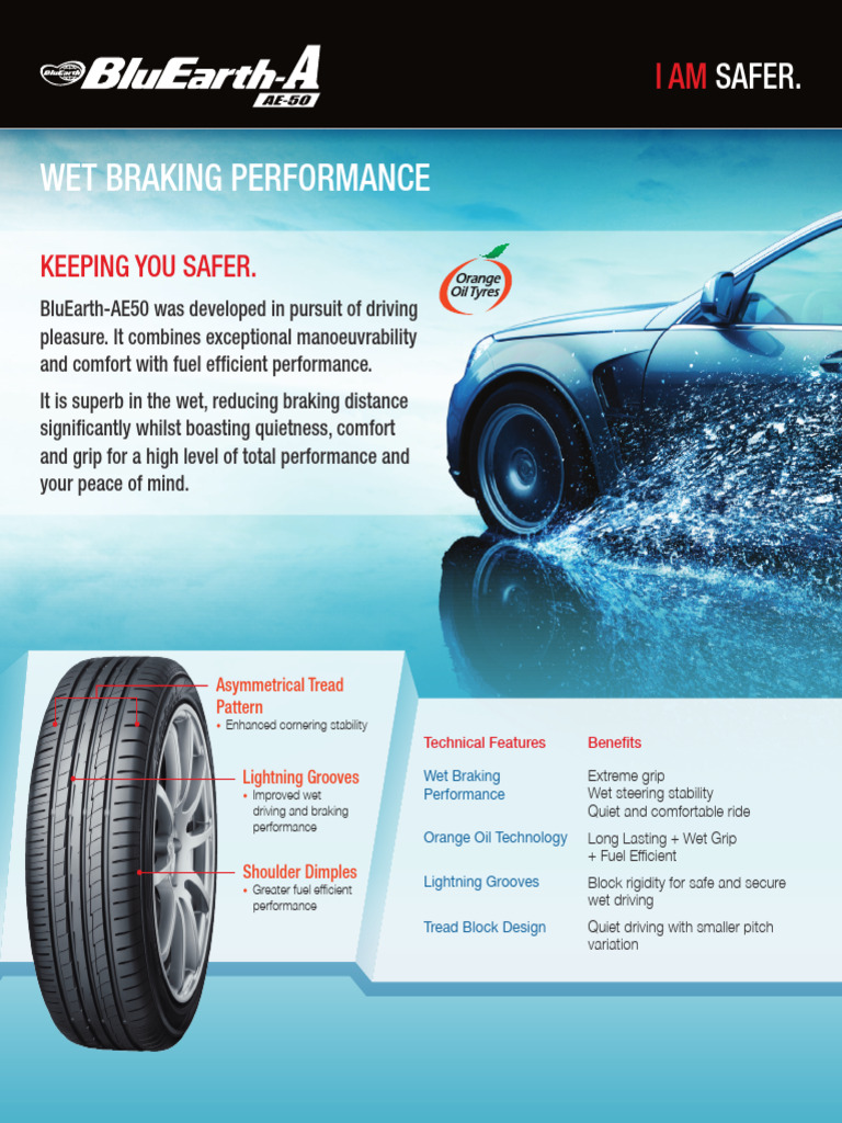 BluEarth-AE50 Tire Performance Features | PDF