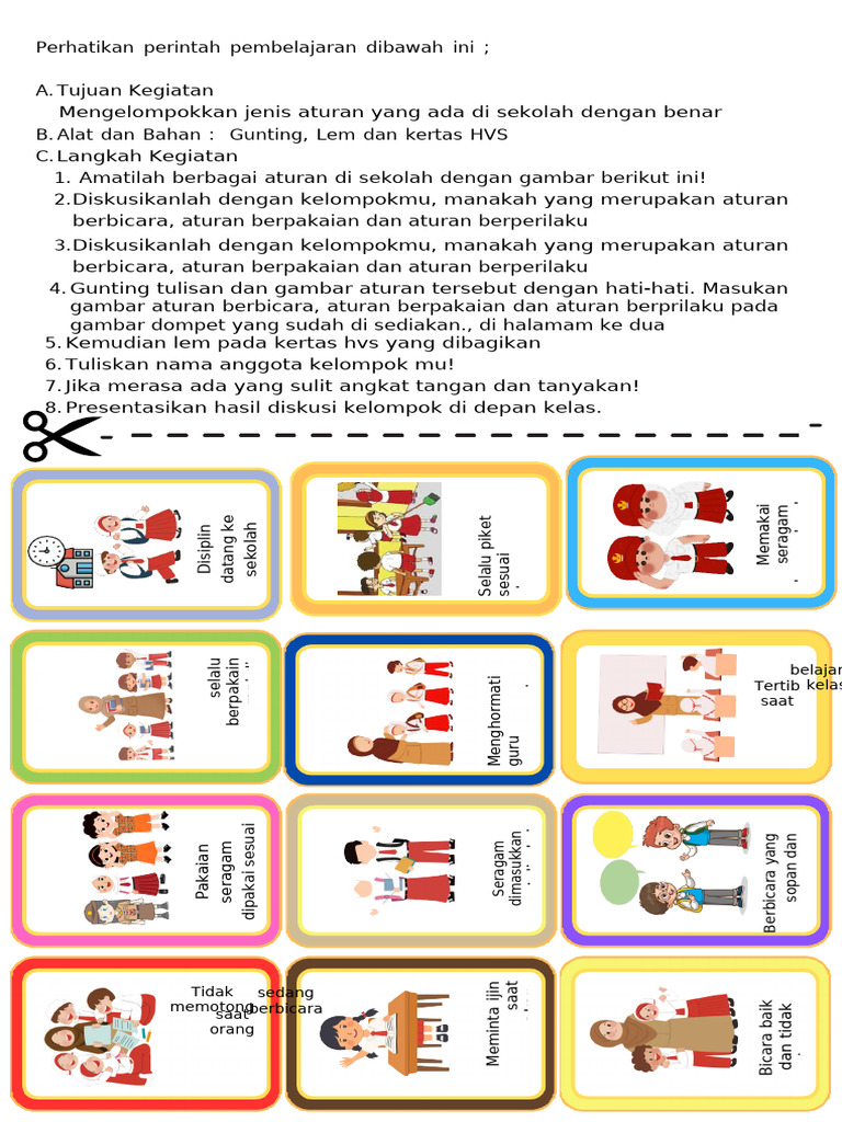 LKPD Pendidikan Pancasila - Aturan Di Sekolah | PDF