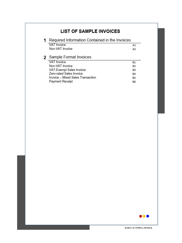 RMC No. 77-2024 Annexes A1-B6 | PDF | Invoice | Value Added Tax