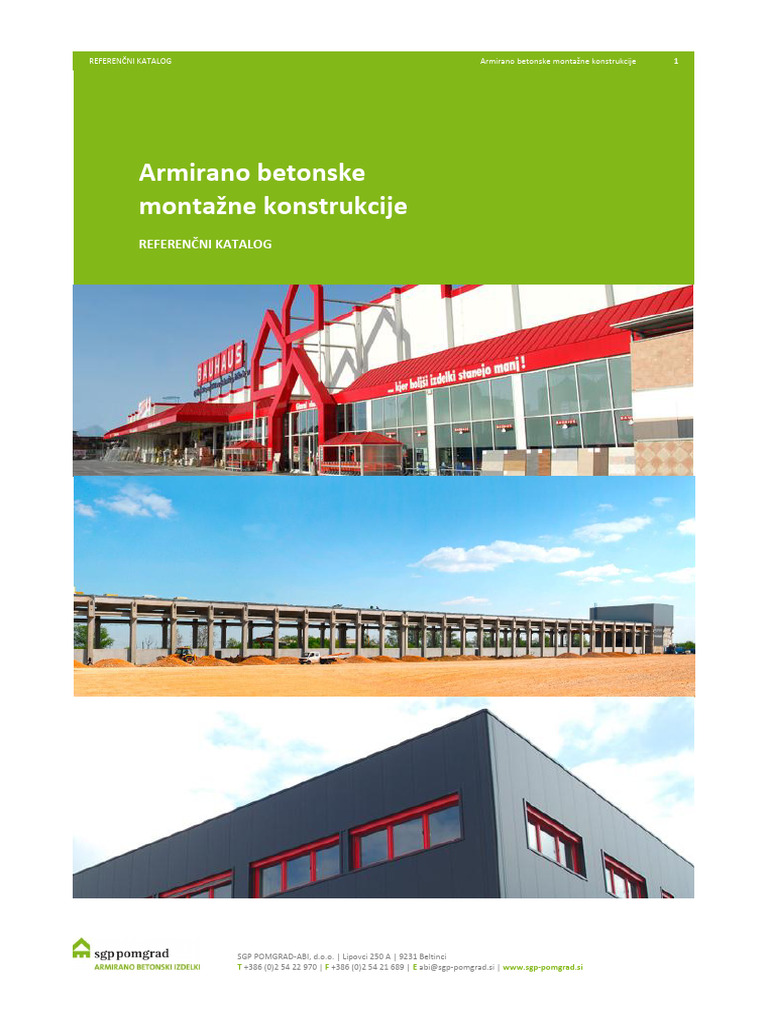 Armirano Betonske Montažne Konstrukcije | PDF