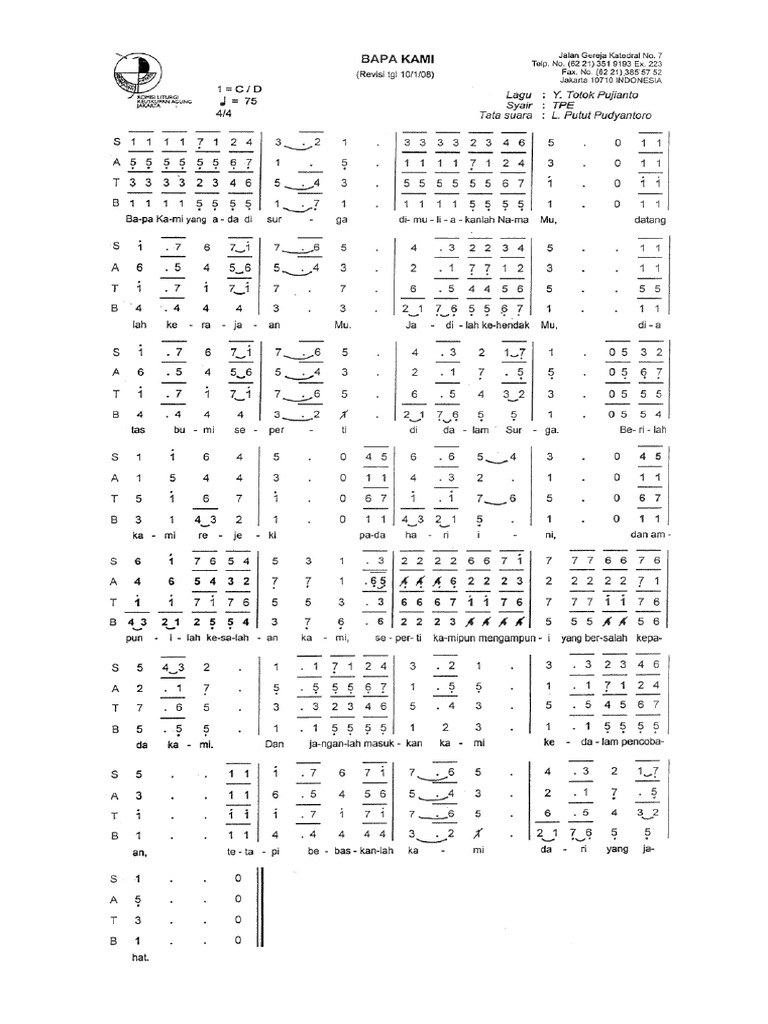Bapa Kami Totok | PDF