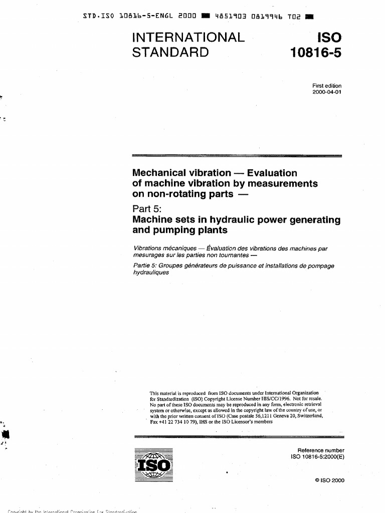 5.international Standard Iso 10816 | PDF