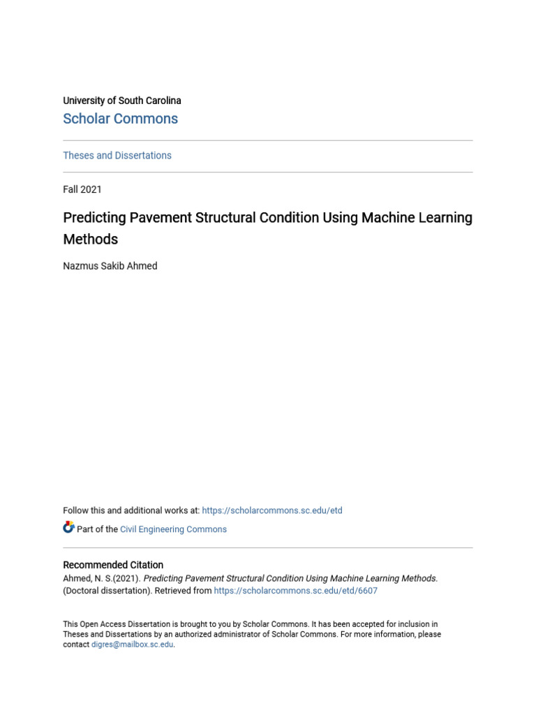 Predicting Pavement Structural Condition Using Machine Learning M | PDF | Artificial Neural ...
