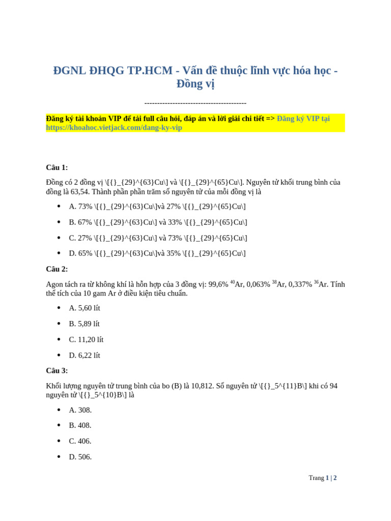 DGNL DHQG TP HCM Van de Thuoc Linh Vuc Hoa Hoc Dong VI - 2024 - 11 - 24 ...