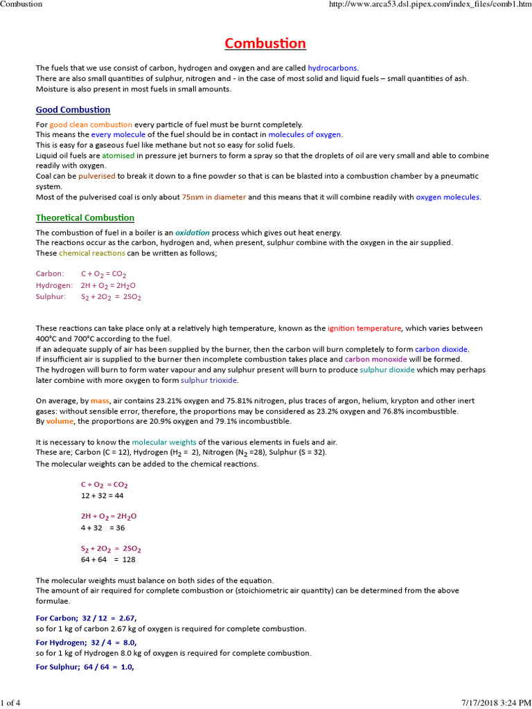 Combustion | PDF | Combustion | Atmosphere Of Earth