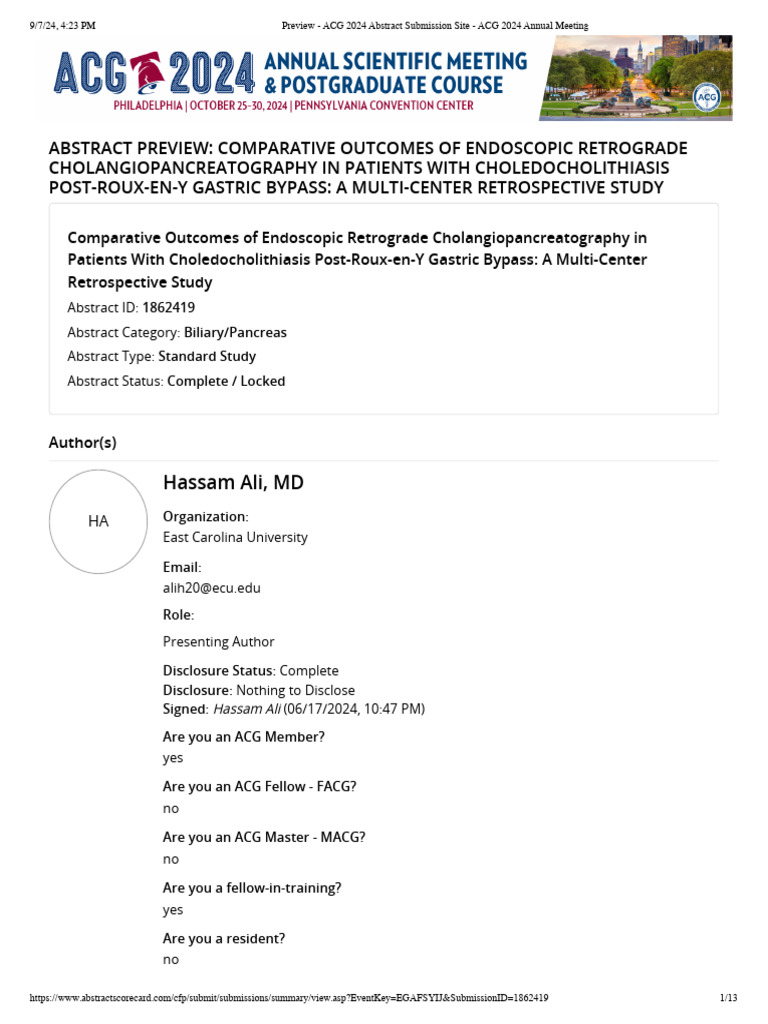 Preview - ACG 2024 Abstract Submission Site - ACG 2024 Annual Meeting ...