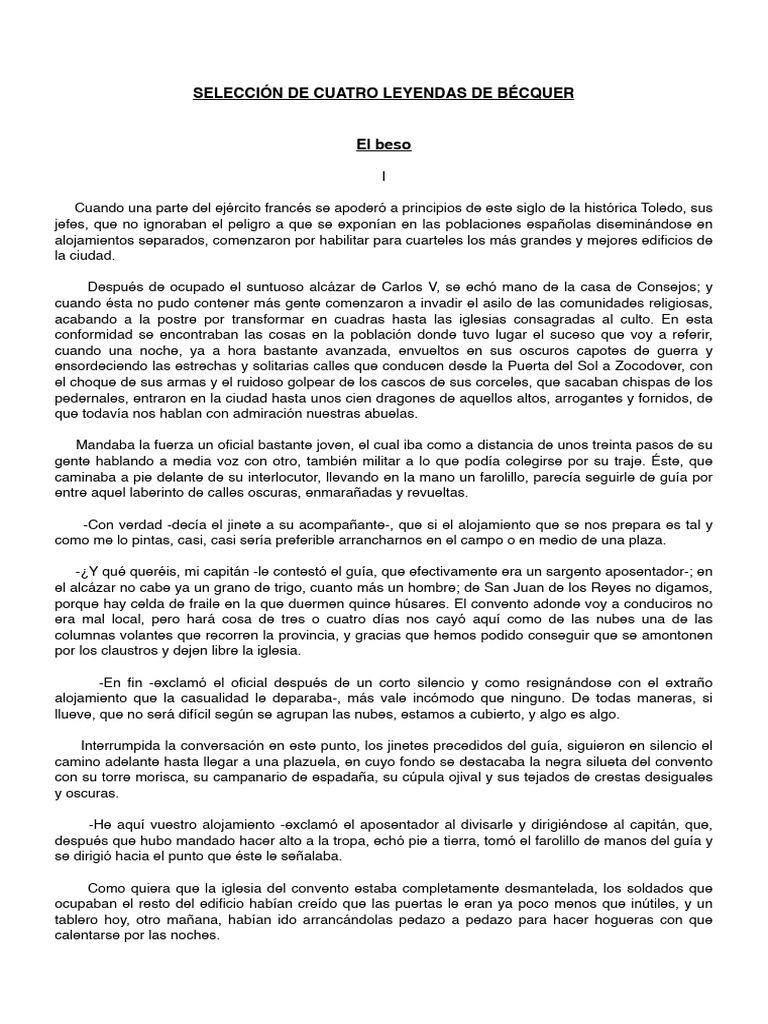 Leyendas Bécquer | PDF