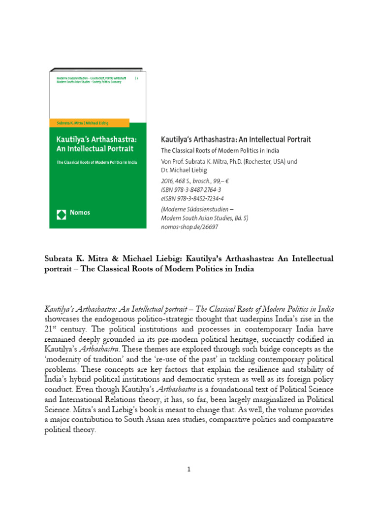 Kautilyas Arthashastra An Intellectual P | PDF | Liberal Arts Education