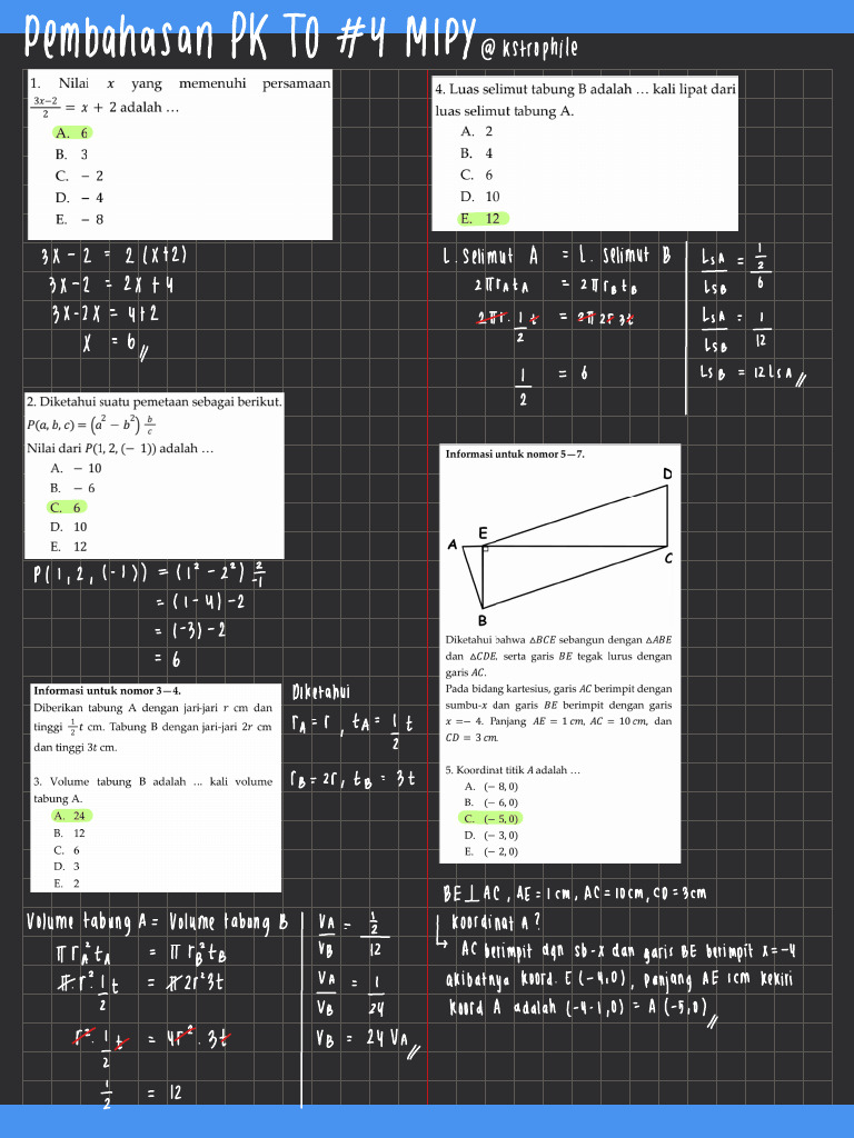 Pembahasan PK PM Mipy #04 @kstrophile | PDF