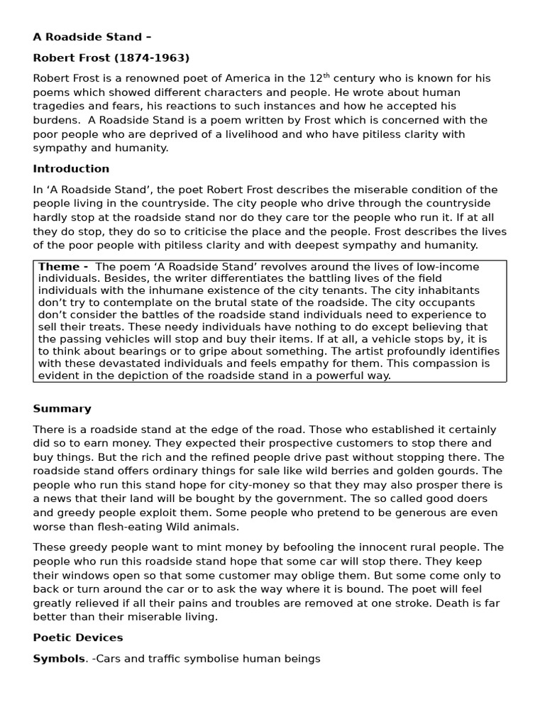 A Roadside Stand (1) | PDF