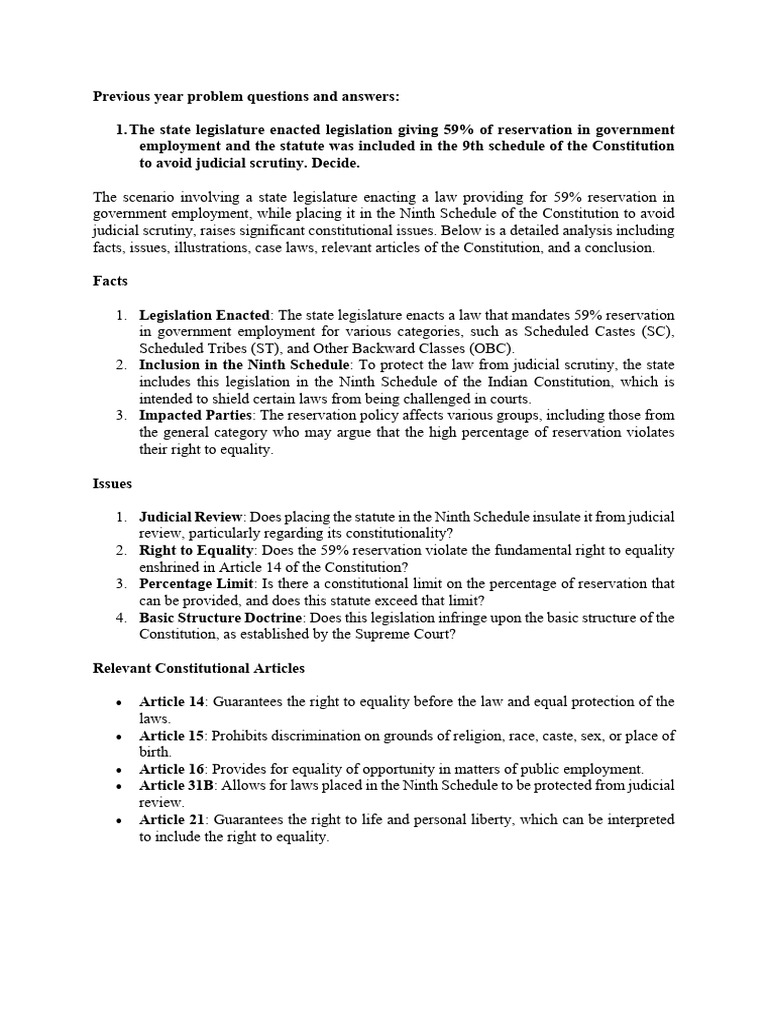Previous Year Problem Questions and Answers | PDF | Pardon | Supreme ...
