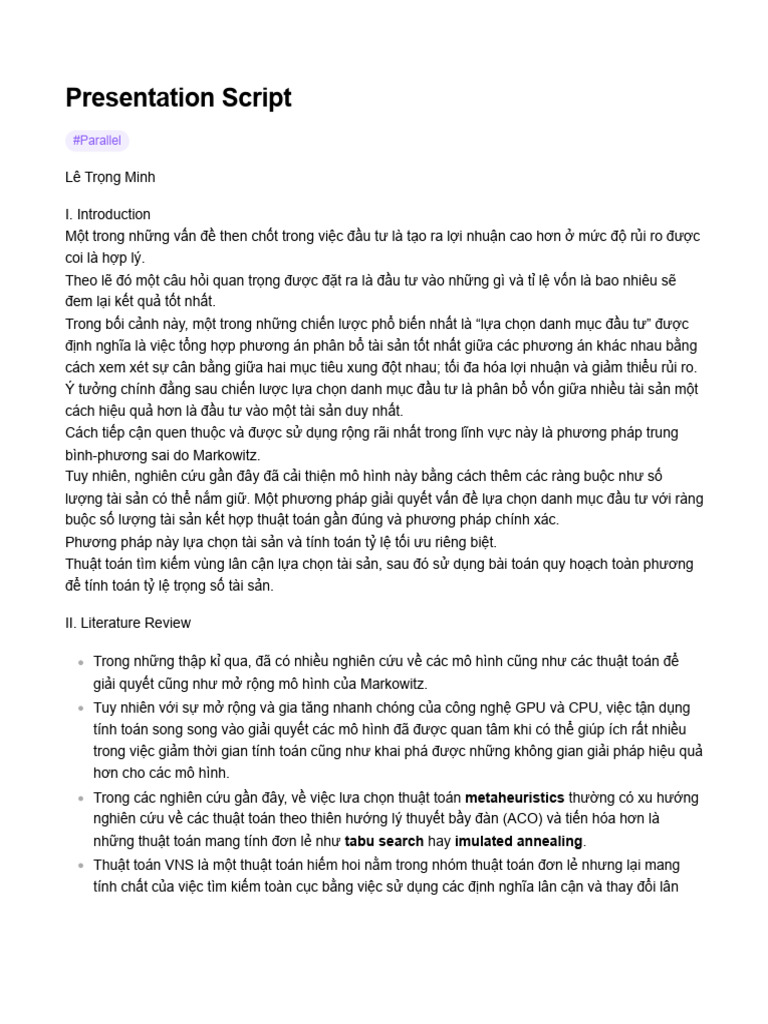 Presentation Script | PDF