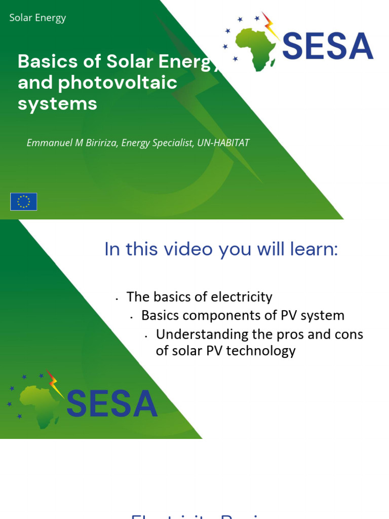 Basics of Solar Energy and PV Systems 1 | PDF | Photovoltaic System ...