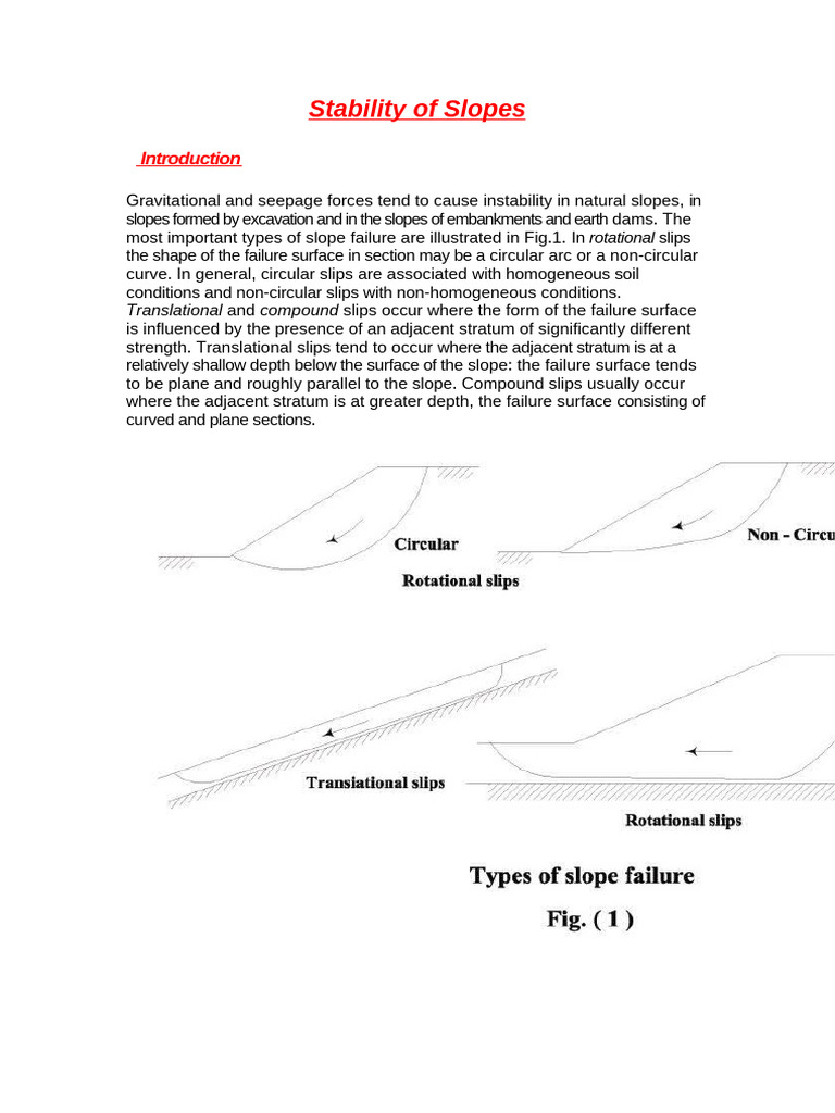 Stability of Earth Slopes | PDF | Mechanics | Applied And ...