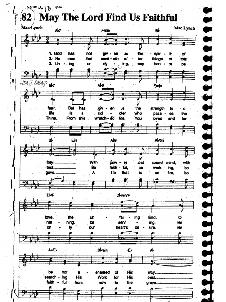 May the Lord find Us Faithful | PDF