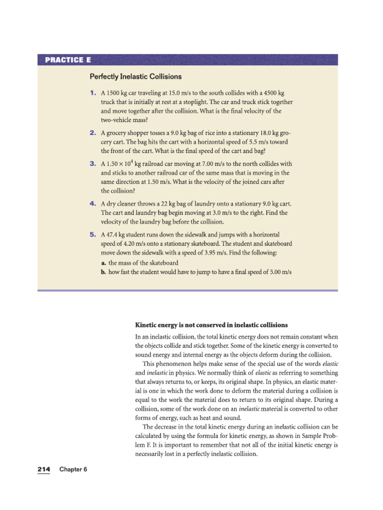Physics Practice Exercise Conservation of Momentum 2 | PDF