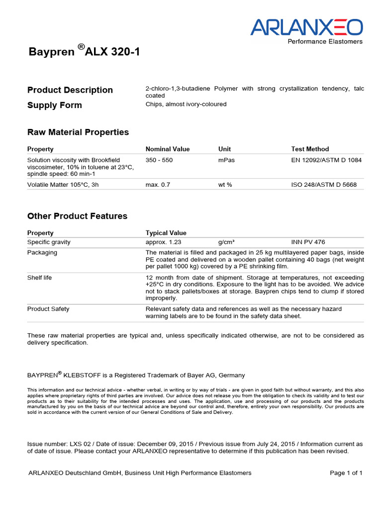 Baypren ALX 320-1 2 | PDF