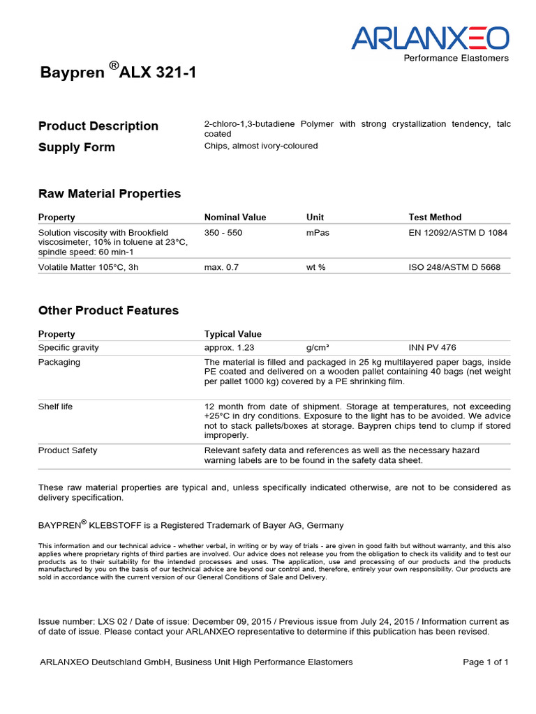 Baypren ALX 321-1 2 | PDF