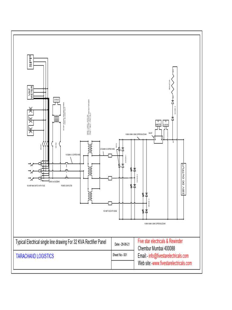 32 KVA Rectifier Panel Electrical Diagram | PDF | Rectifier | Equipment
