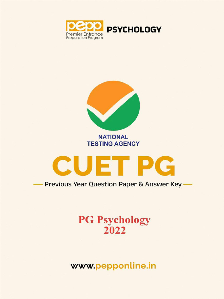CUET 2022 Psychology Question Paper - PEPPGuide | PDF