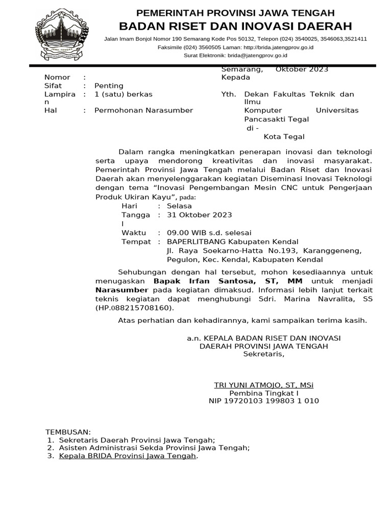 Nodin Konsep Sambutan Rakor | PDF