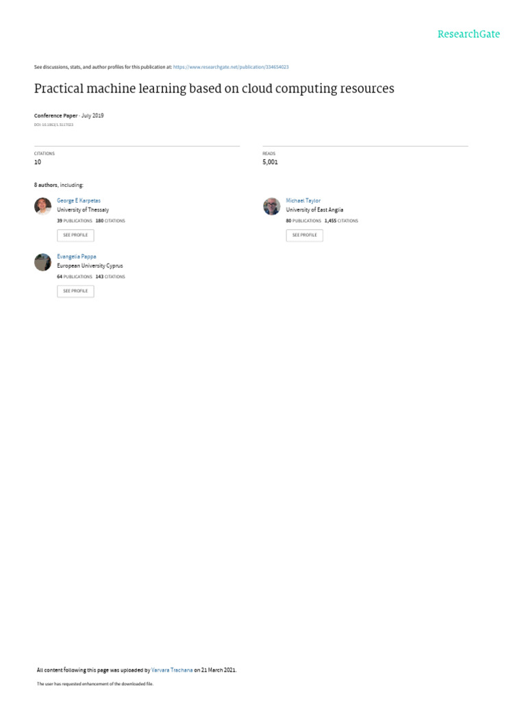 Practical ML With Cloud | PDF | Cloud Computing | Machine Learning