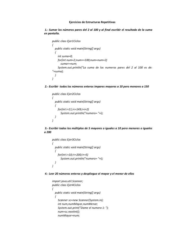 Ejercicios Resueltos de Programacion | PDF | Enseñanza de matemática | Science