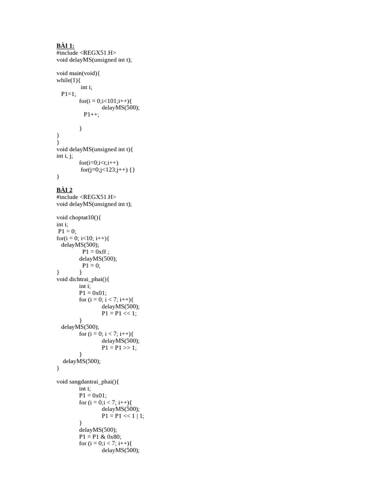 BUOI3_8051_C | PDF | Computer Programming BUOI3_8051_C | PDF | Computer Programming