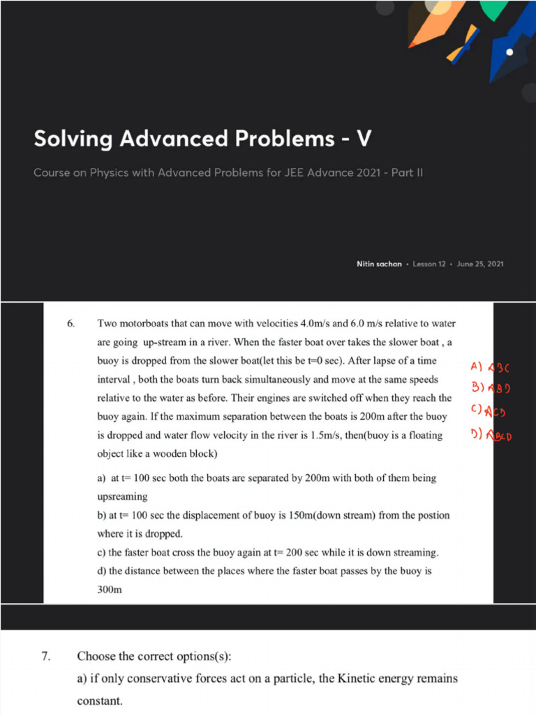 Solving Advanced Problems V With Anno | PDF