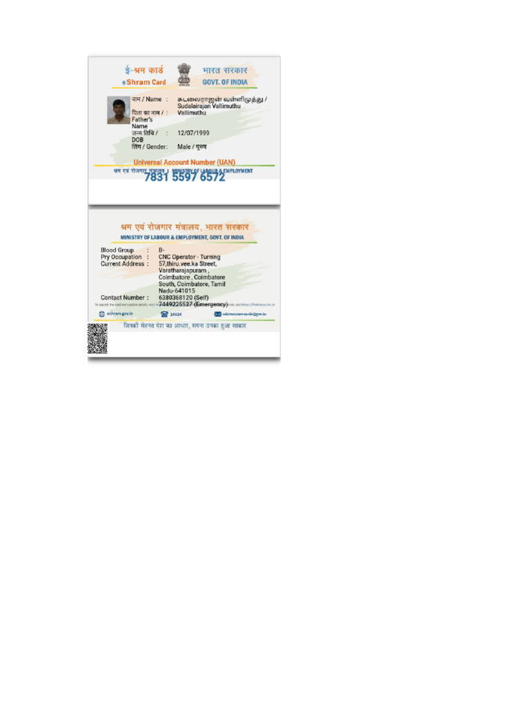 E Shram Card | PDF