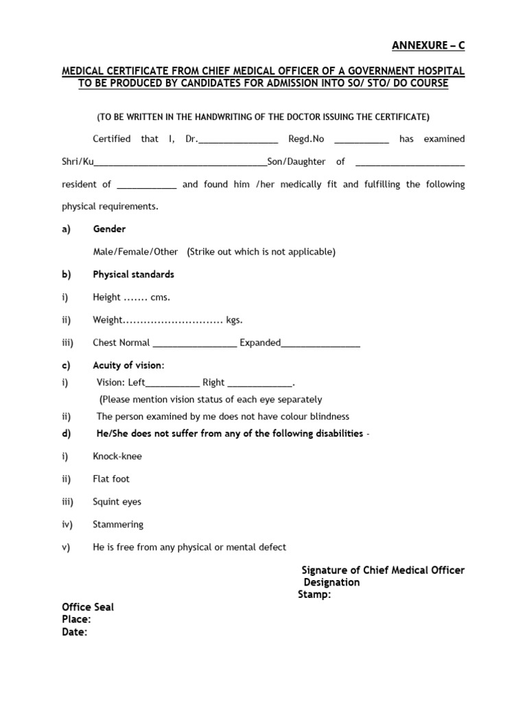 NFSC - Course Application Form - Annex - C | PDF