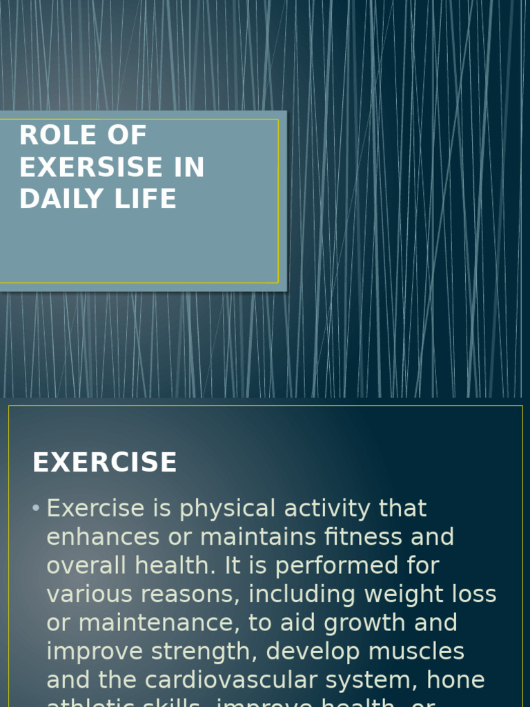 Role of Exersise in Daily Life | PDF