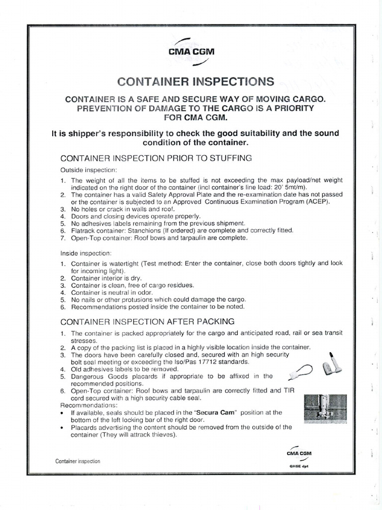 Container Inspection Rules 17052019 | PDF