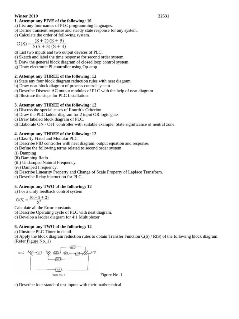 csp imp question | PDF | Programmable Logic Controller | Control Theory
