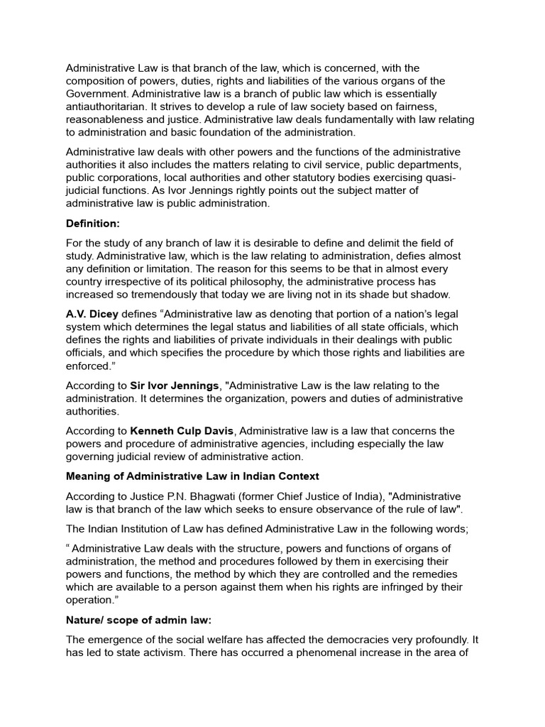 Understanding Administrative Law Basics | PDF | Constitutional Law ...