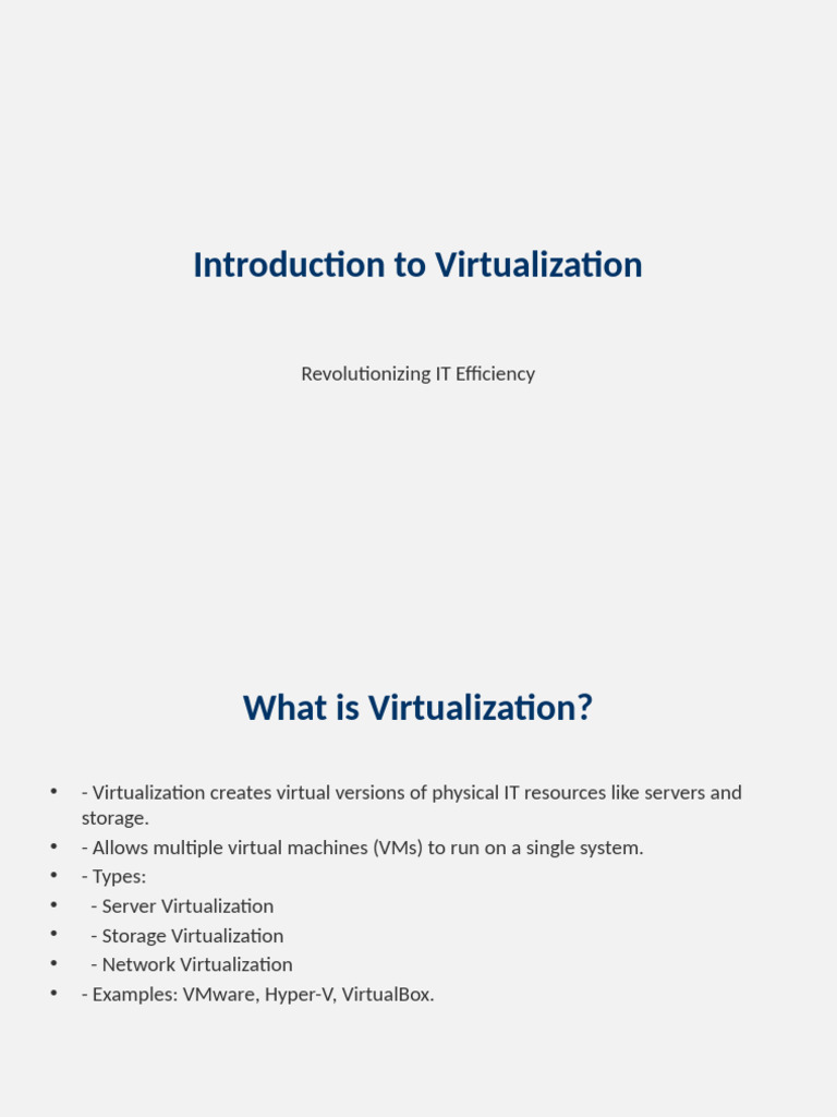 Virtualization Presentation Template | PDF