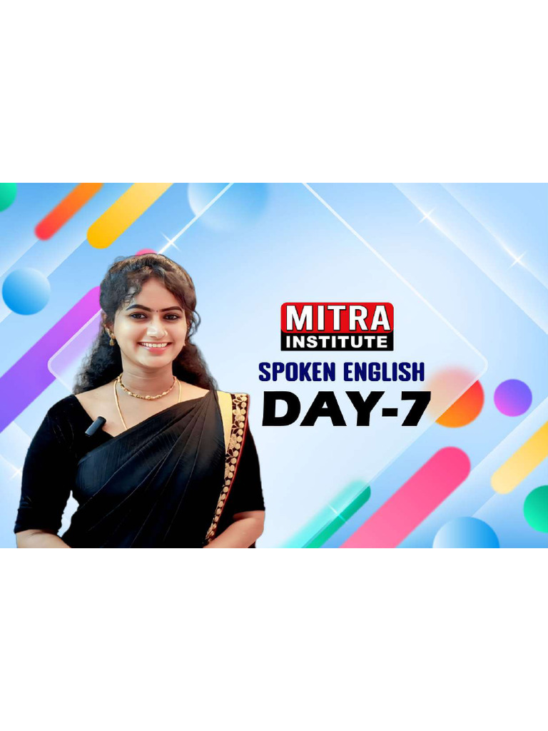 Mitra Spoken English Day-7 Present V1 (Part-2) | PDF