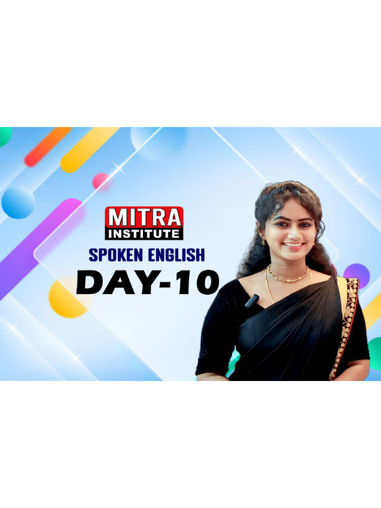Mitra Spoken English Day-10 Beforms (Part-1) | PDF