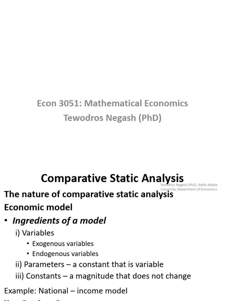 Econ 3051 Lecture Slide Six Pdf Economic Equilibrium Applied