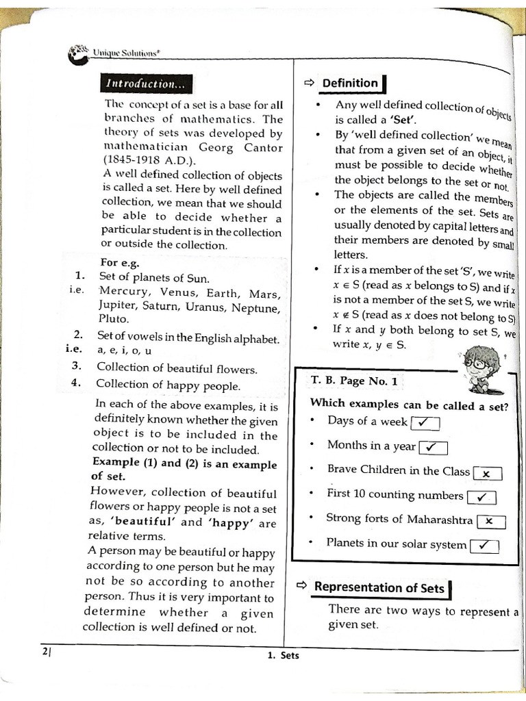9 TH Algebra Unique Chapter 1 | PDF