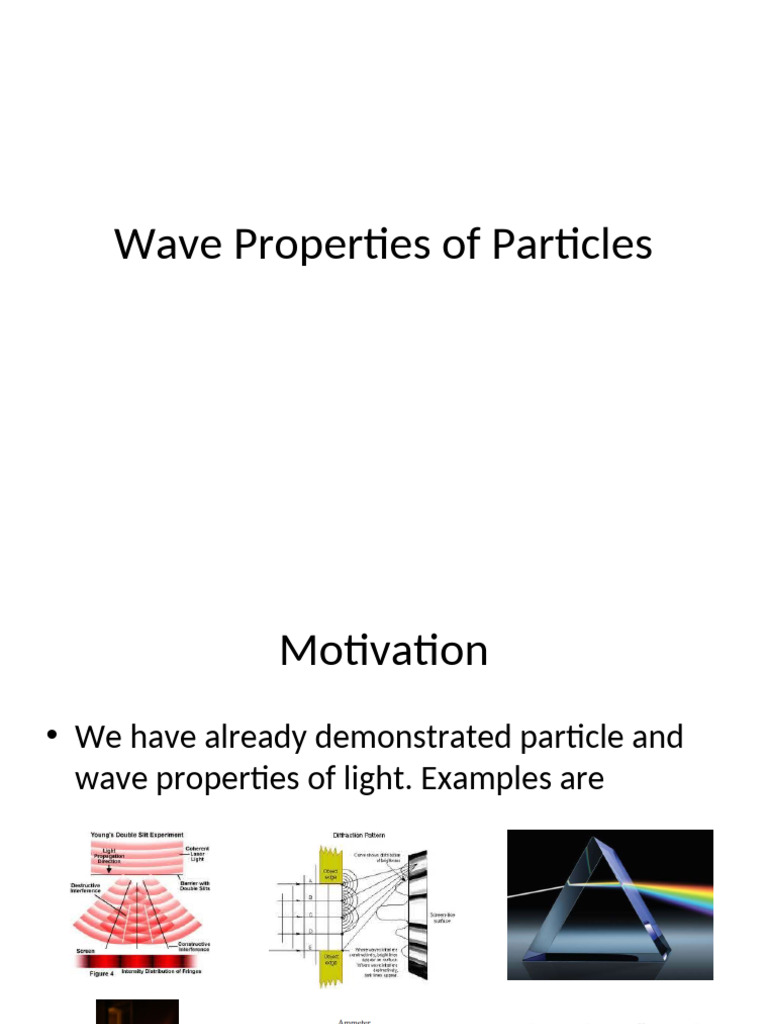 Wave Properties of Particle | PDF
