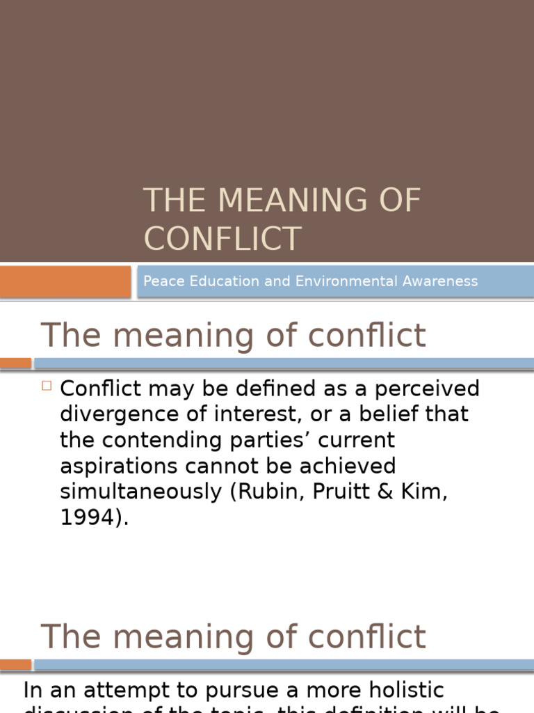 Understanding Conflict and Resolution Strategies | PDF | Modernization ...