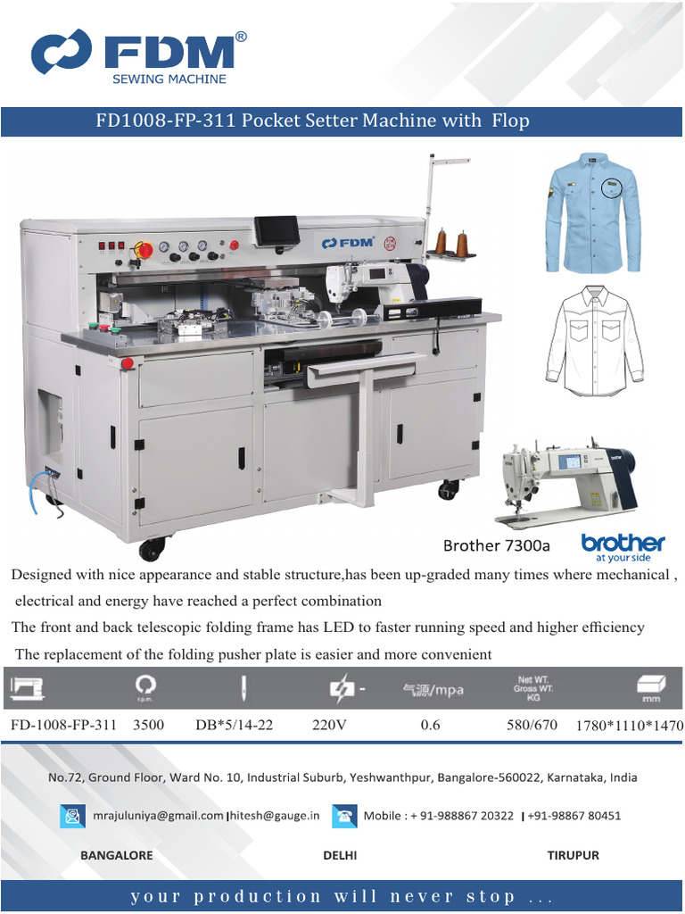 FD1008-FP-311 Pocket Setter Machine | PDF