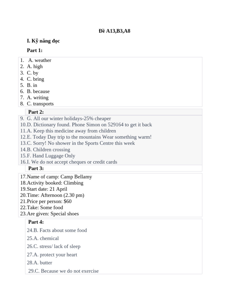 Đề A13,B3,A8 | PDF