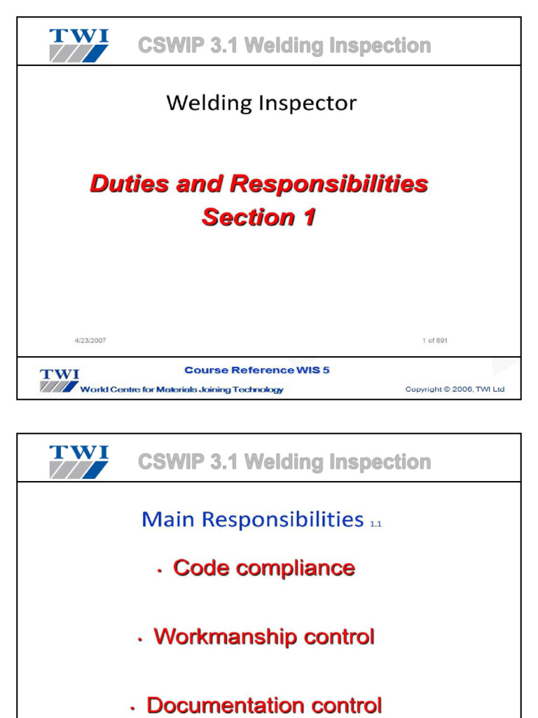 A CSWIP Welding Inspection | PDF