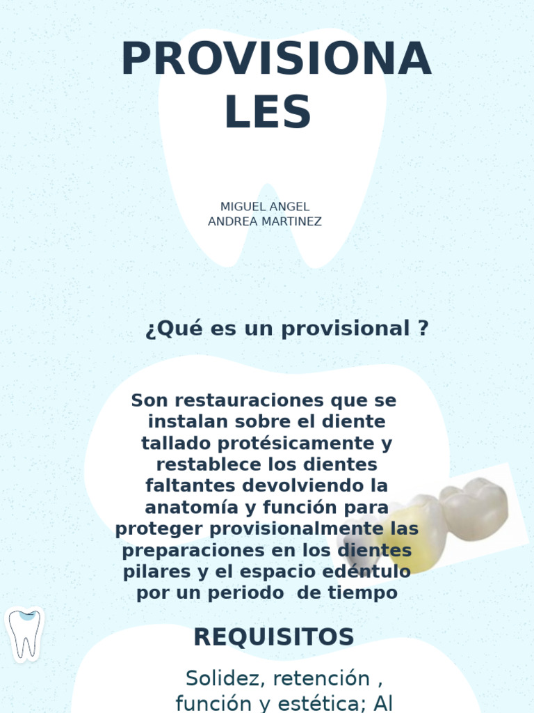 Provisionales Protesis Fija | PDF | Odontología | Ramas de Odontología