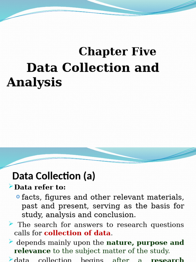 Chapter Five: Data Collection and Analysis | PDF | Level Of Measurement ...
