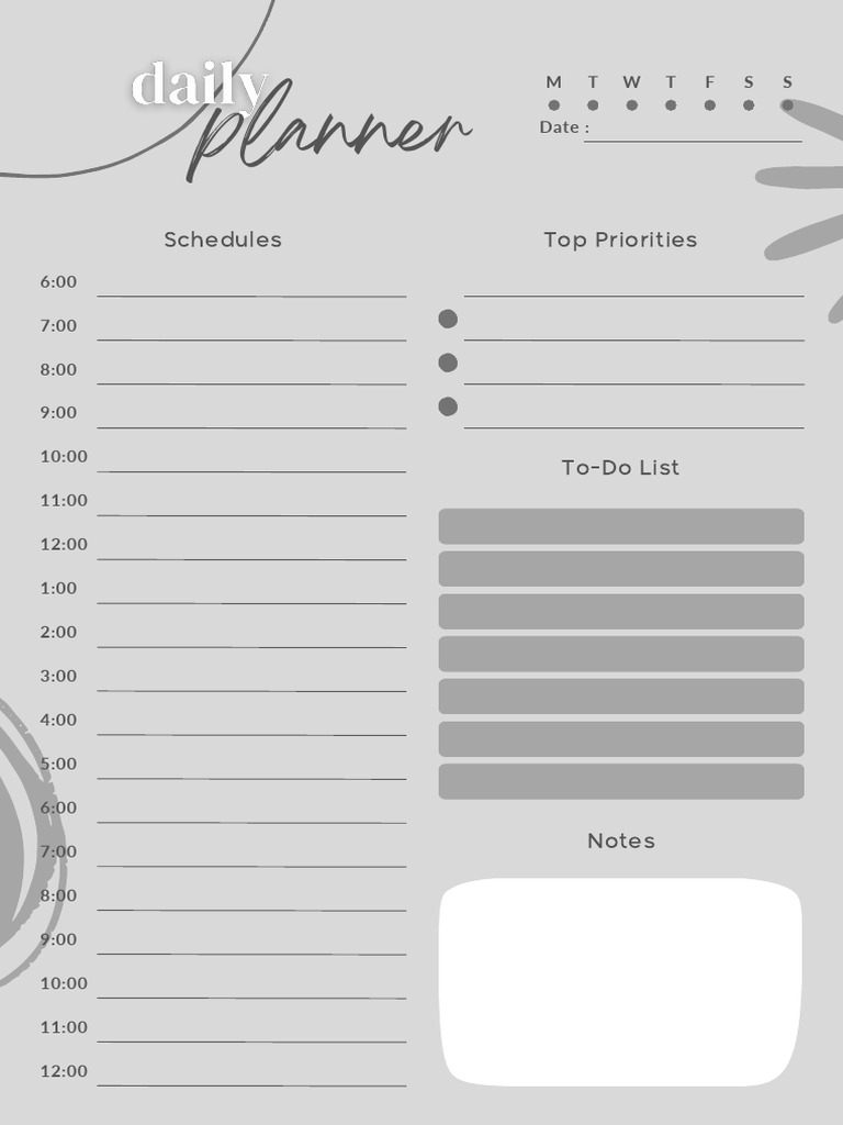 Elegant and Professional Daily Planner Sheet PDF | PDF