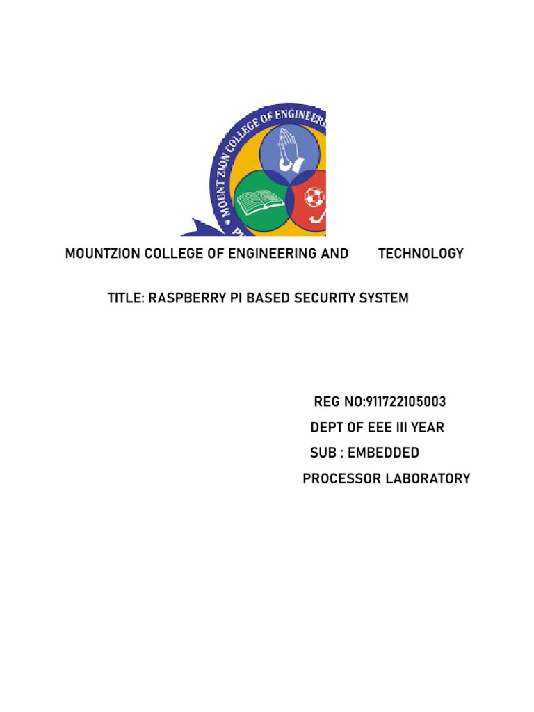 RASPBERRY PI BASED SECURITY SYSTEM REPORT | PDF | Security Alarm | Closed Circuit Television